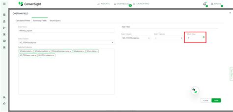Summary Fields ConverSight Documentation