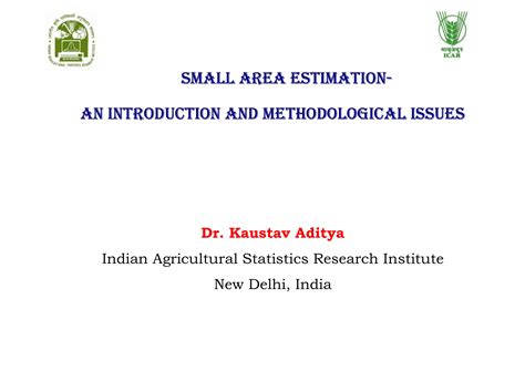 Small Area Estimationkaustav Adityapdf