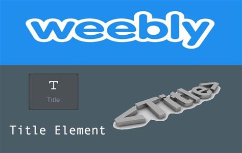 How To Add And Customize Weebly Title Element Webnots Title
