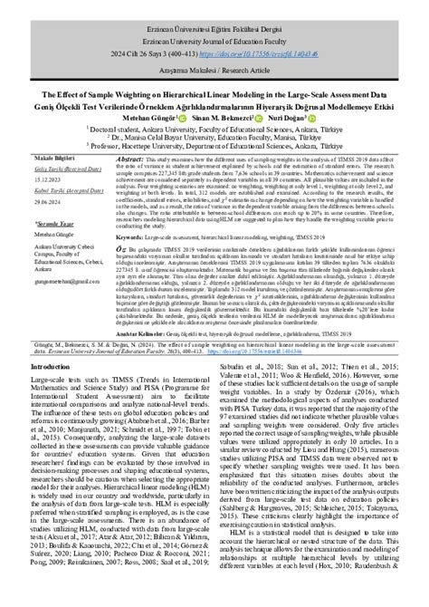 pdf impact of weighting on hierarchical modeling