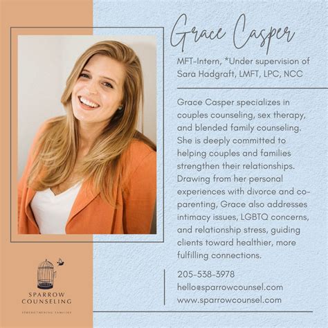 Sparrow Counseling On Linkedin Therapist Spotlight Grace Casper Mft Intern Under The