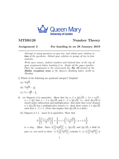 Analyzing Number Theory Concepts Exploring Properties Of Quadratic