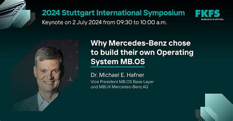 Fkfs Research In Motion Michael Hafner Hält Keynote Zum 2024 Stuttgart International Symposium