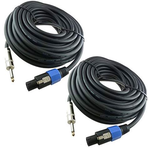 2x 100 Ft Speakon To 14 Speaker Cable Dj Pa Cable