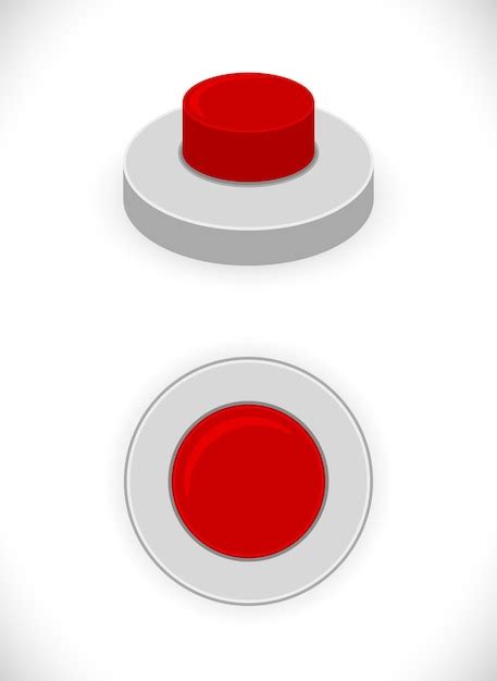 Premium Vector Red Button Concept Icon