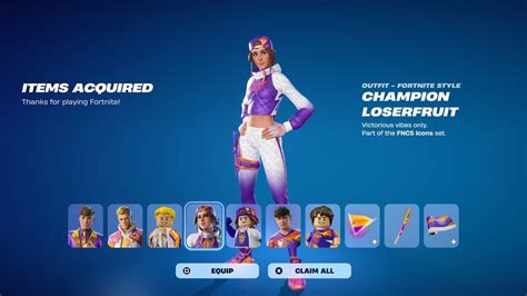 How To Get Fncs Champion Loserfruit Skin In Fortnite Youtube