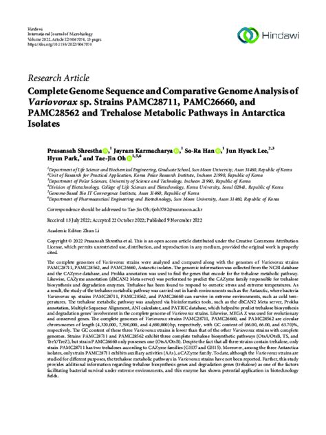 Pdf Complete Genome Sequence And Comparative Genome Analysis Of Variovorax Sp Strains