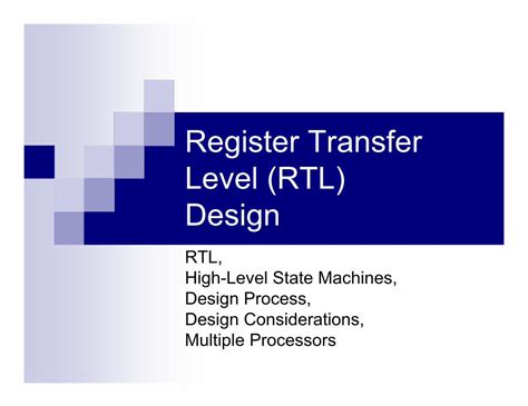 Pdf Register Transfer Level Rtl Design · Pdf Fileregister Transfer