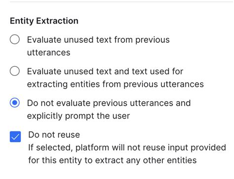 How To Reset User Input To Not Be Used In Entity Extraction Xo Platform Koreai Bot