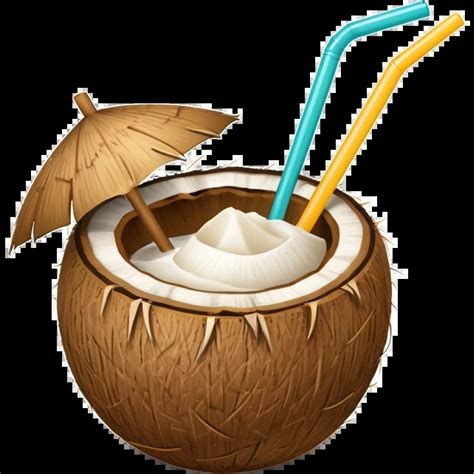 Hawaii Coconut Drink Emoji Ai Emoji Generator