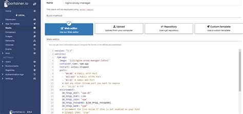como instalar portainer para gerenciamento docker com nginx proxy