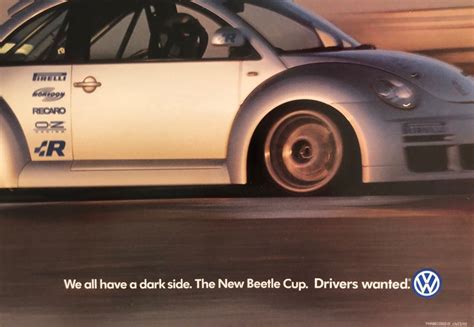 Vw Volkswagen New Beetle Cup Poster W Drivers Wanted And Vw Logo