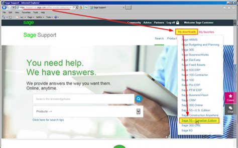 Where To Locate The Latest Sage Product Updates And Downloads Sage Canada Support And