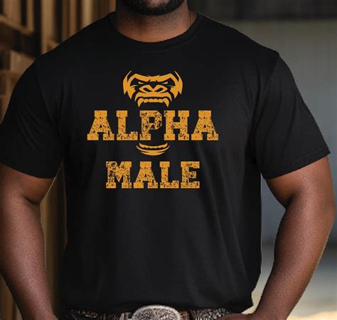 Alpha Male T Shirt Black And Gold 1906 Fraternity Tee Ape Shirt