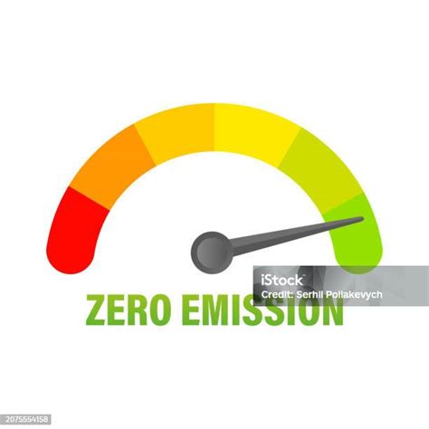 제로 배출 게이지 표시기 그린 에너지 지속 가능성 친환경 청정 기술 벡터 일러스트 레이 션입니다 주당순이익 10 0명에 대한 스톡 벡터 아트 및 기타 이미지 Istock
