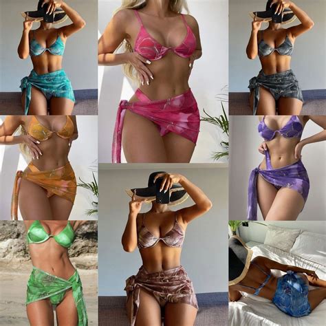 Roupa De Banho Pit Sex Digital Multi Color Swimsuit Divide Biquíni
