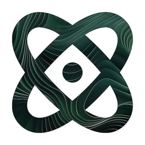 Physics Icon Green Lines Dark Texture Premium Ai Generated Image