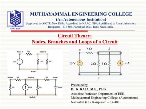 Circuit Theory Nodes Branches And Loops Of A Circuit Pdf