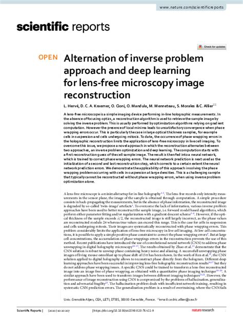 pdf alternation of inverse problem approach and deep learning for