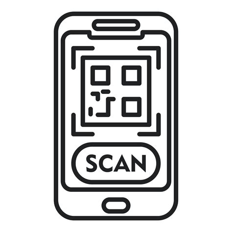Scan Phone Qr Code Icon Outline Vector Smart App Vector Art At Vecteezy