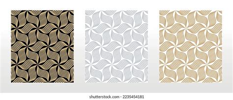 Set Abstract Geometric Patterns Seamless Vector Stock Vector Royalty Free 2456573625