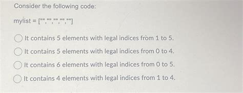 Solved Consider The Following Codemylist
