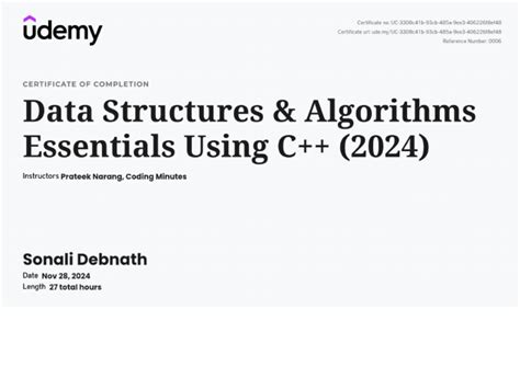 Udemy Certificate Pdf