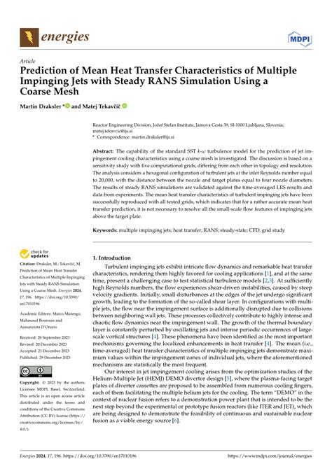 Pdf Prediction Of Mean Heat Transfer Characteristics Of Multiple