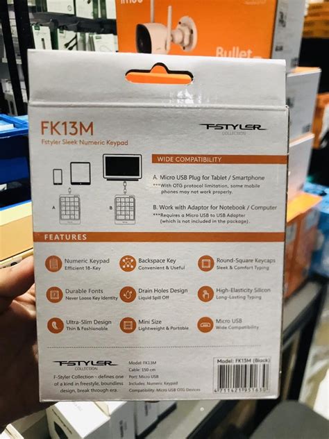 A4tech Fstyler Fk13m Numeric Keypad Micro Usb Black Computers And Tech