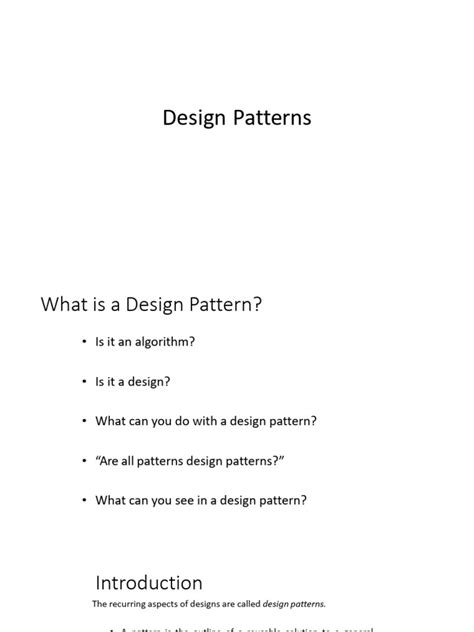 Lesson 6 Design Patterns 1 Pdf Class Computer Programming Software Design Pattern