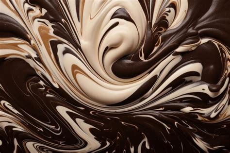 Premium Ai Image A Close Up Of A Swirl Of Chocolate And White Chocolate
