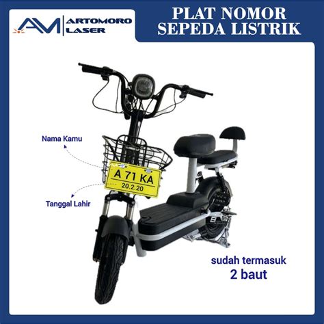 Jual Plat Nomor Sepeda Listrik Akrilik Custom Shopee Indonesia