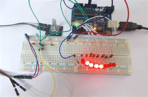Electronic Circuits And Projects Arduino Led Chaser Using Rotary Encoder