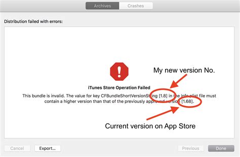 Ios XCode Fails To Validate Due To Invalid Version In Info Plist Stack Overflow