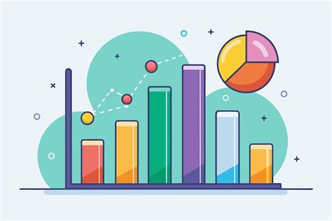 Premium Vector A Bar Graph Showing Data Trends With A Pie Chart