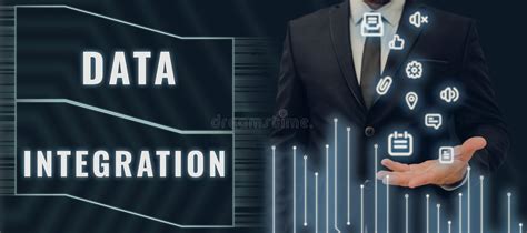 Sign Displaying Data Integrationcombination Of Technical And Business Processes To Combine