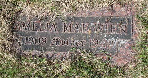 Amelia Mae Anthony Wien 1909 1940 Memorial Find A Grave
