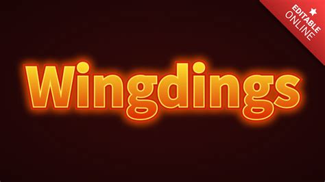 Wingdings With Fire Text Effect Generator