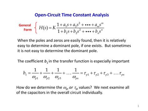 Open Circuit Time Constant Analysis And Mosfet Amplifiers