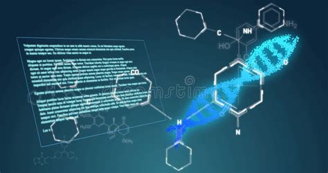 Chemical Structure And Molecular Data Image Over Scientific Text And