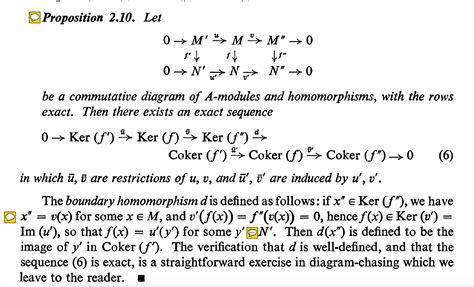 modules commutative diagram between exact sequence induces a exact