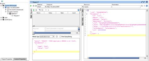 query cosmos document using cosmos api in mule 4