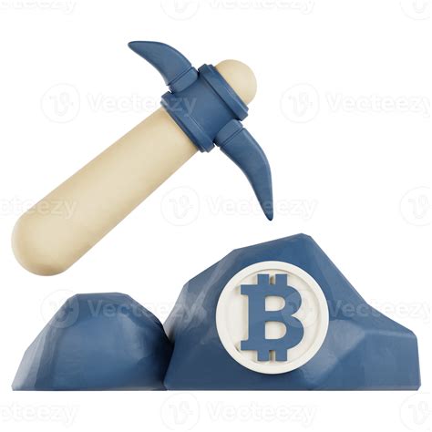Bitcoin Mining With Pickaxe 49080143 Png