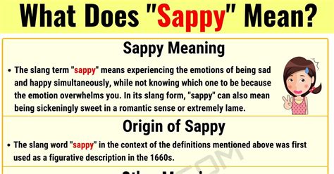 Sappy Meaning What Does The Interesting Slang Word Sappy Mean • 7esl