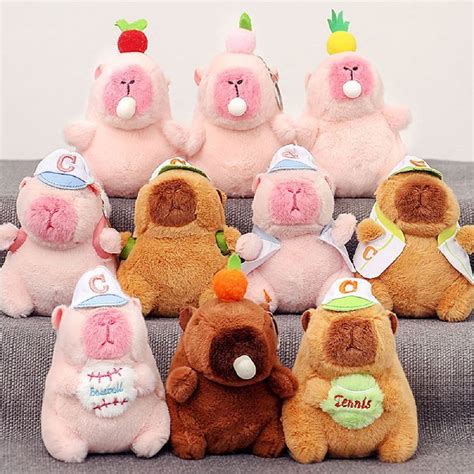 야구 카피바라 콧물 풍선 말랑이 애착인형 귀여운 봉제 인형 캐릭터 가방 열쇠고리 차키 키링 홈플러스 택배배송