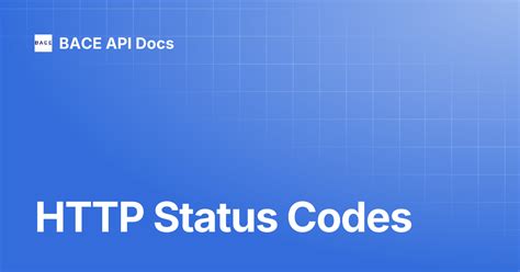status codes bace api docs