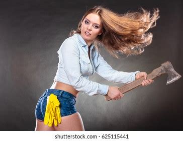Woman Holding An Axe Images Stock Photos Vectors Shutterstock