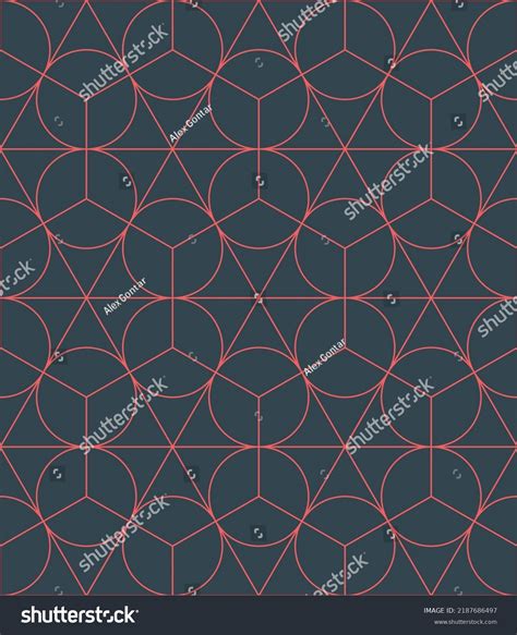 Sacred Geometry Complexity Structure Outline Seamless Stock Vector Royalty Free 2187686497