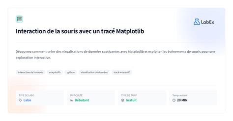 Visualisations Interactives Matplotlib Maîtrise Des Interactions De La Souris Labex