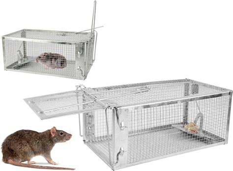 Amazon.com : 4 Pcs Humane Rat Trap Chipmunk Rodent Trap Mouse Trap Squirrel Trap Small Live ...